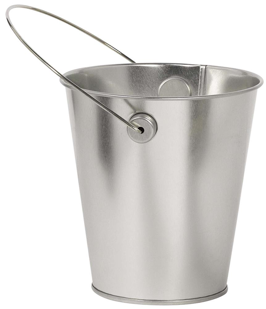 Metal Bucket Silver 1ct – Toy World Inc