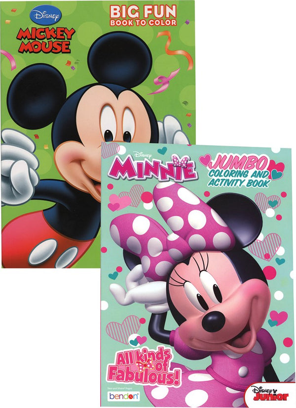 Mickey and Minnie Coloring Book 80pg 7.75x0.25x10.7 – Toy World Inc