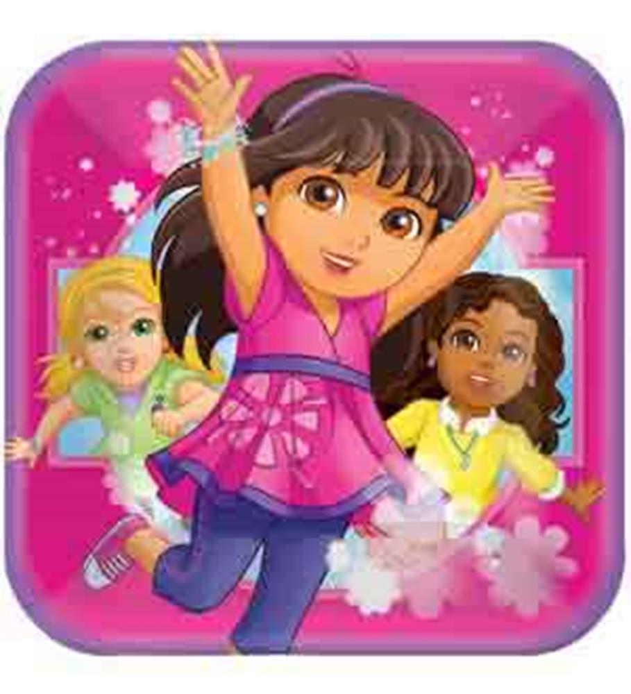 Dora Y Sus Amigos Plato Adolescente (L) 8ct – Toy World Inc