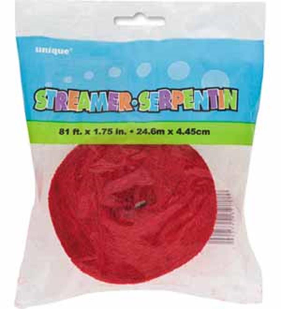Crepe Streamer 81ft Red – Toy World Inc