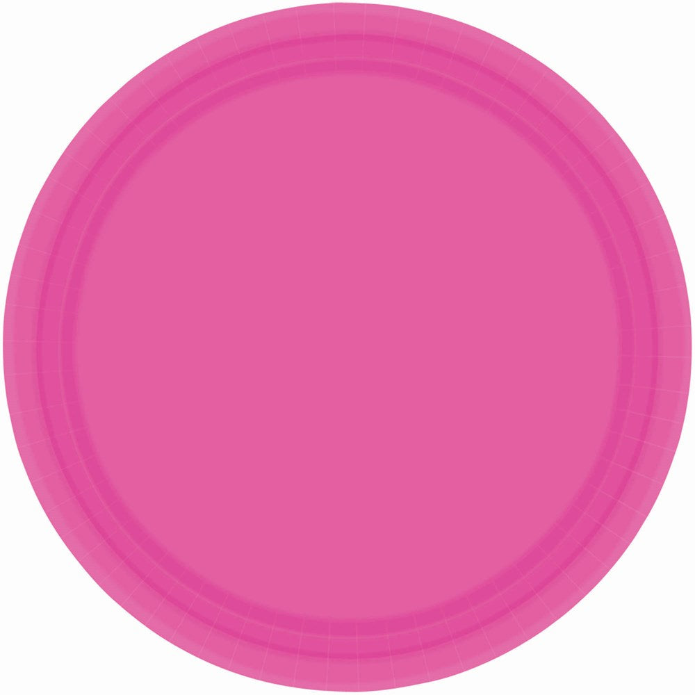 Bright Pink Plate (L) 24ct – Toy World Inc