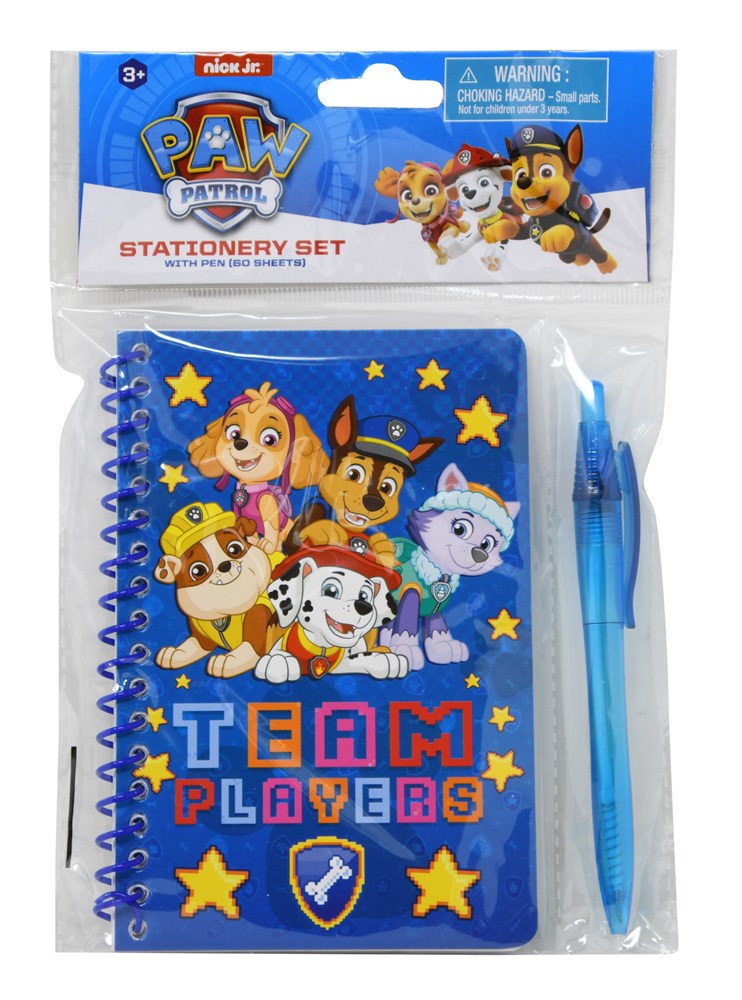 Paw Patrol Spiral Notebook with Pen 60 Sheets – Toy World Inc