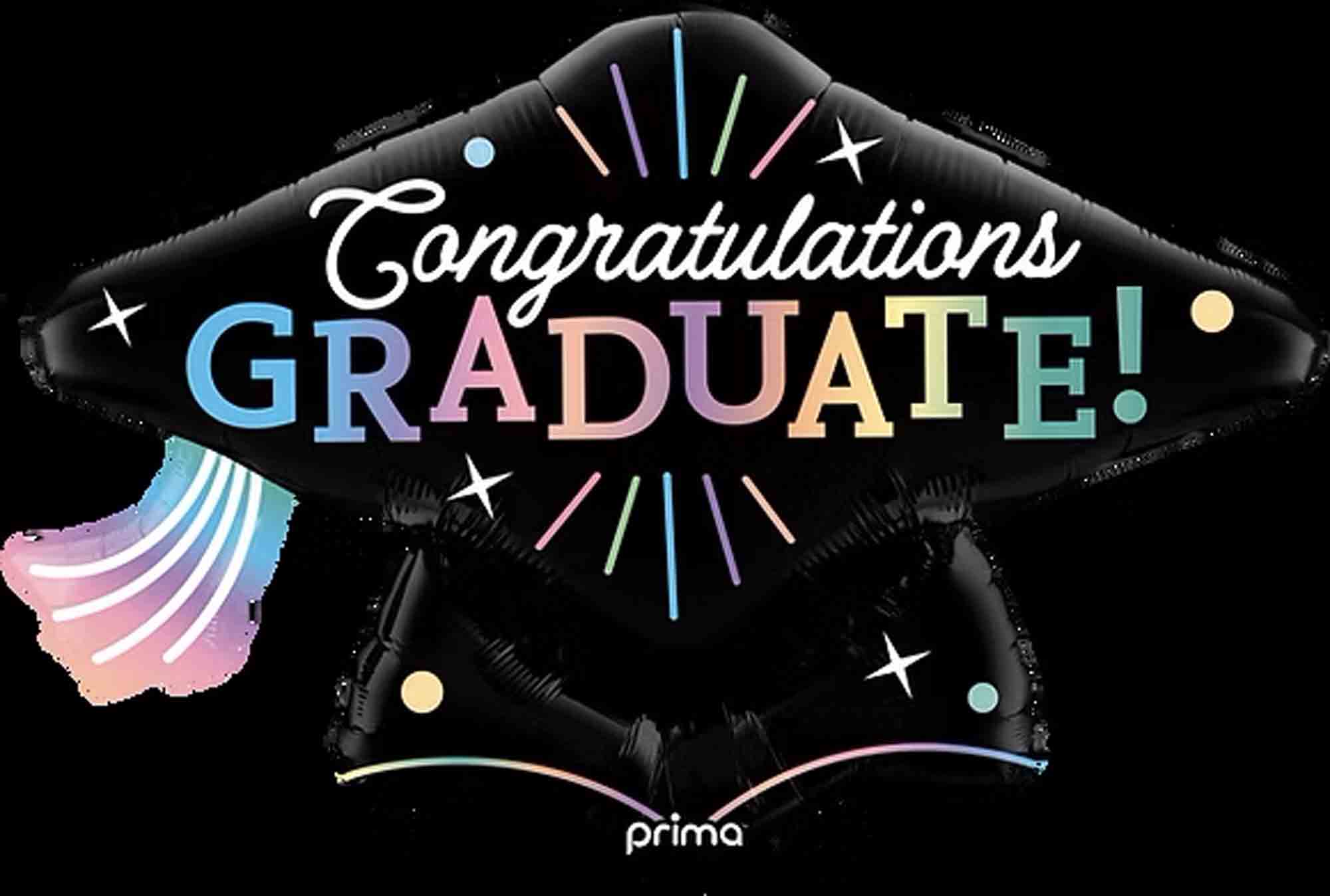 Prima 34 inch Congratulations Graduate Gradient Grad Cap 1ct – Toy ...