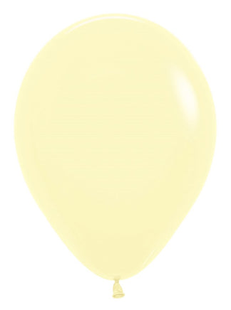 5 inch Sempertex Pastel Matte Yellow Latex Balloons 100ct – Toy World Inc
