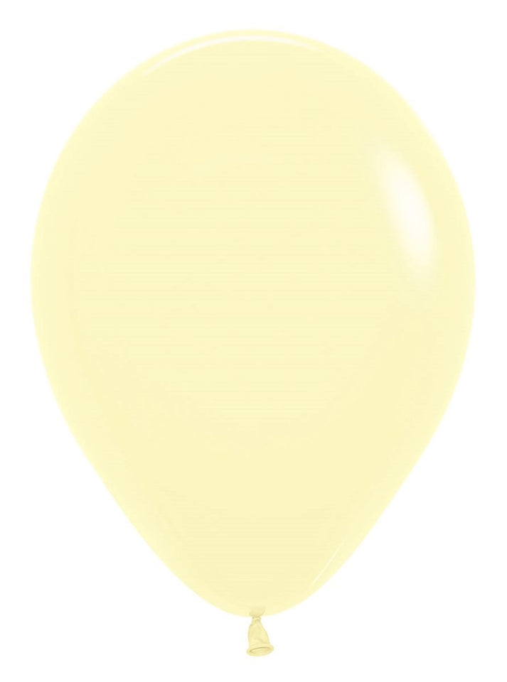 5 inch Sempertex Pastel Matte Yellow Latex Balloons 100ct – Toy World Inc