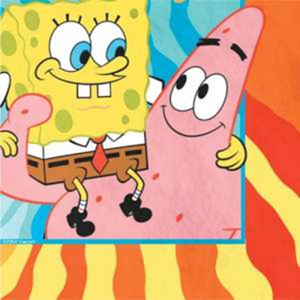 Spongebob Buddies Napkin (L) 16ct – Toy World Inc